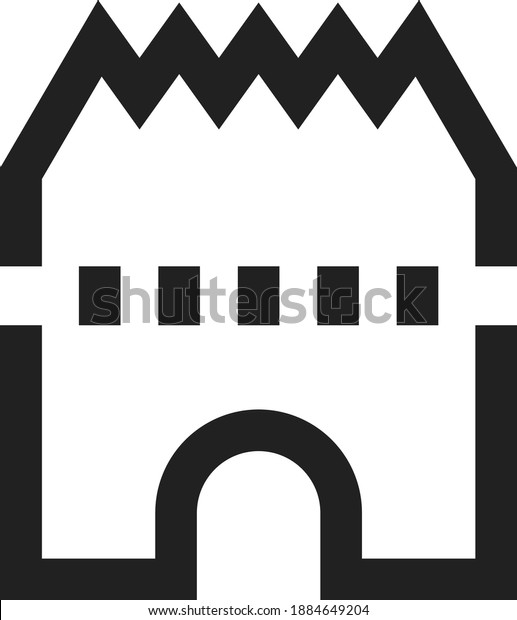 Castel Logo Vector Line Illustration Stock Vector (Royalty Free ...