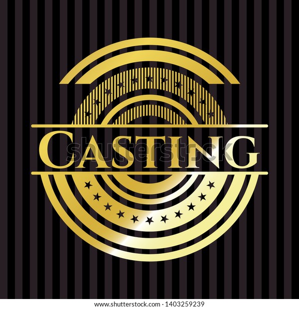 Casting Gold Emblem Vector Illustration Detailed Stock Vector (Royalty ...