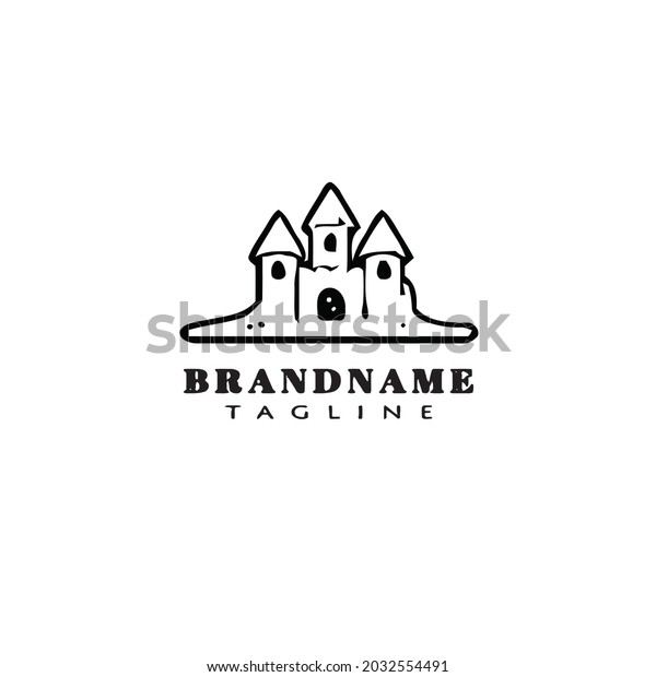 Castle Cartoon Logo Icon Design Template Stock Vector (Royalty Free ...