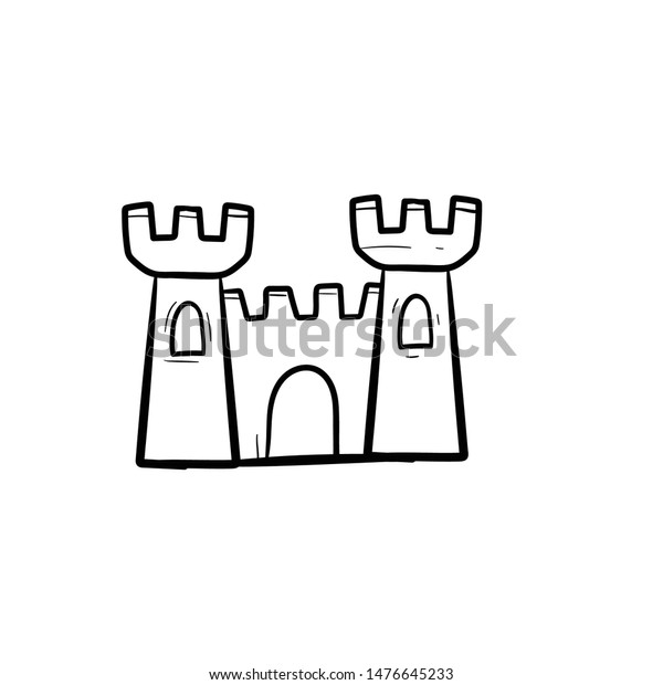 Castle Doodle Hand Drawing Vector Stock Vector (Royalty Free ...