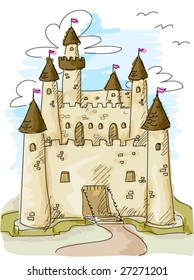 Castle Doodle Vector Stock Vector (Royalty Free) 27271201 | Shutterstock