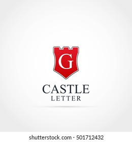 Castle G Letter Logo Stock Vector (Royalty Free) 501712432