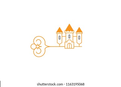 Castle Home Key Stock Vector (Royalty Free) 1163195068 | Shutterstock