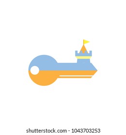 Castle Key Logo Icon Design Stock Vector (Royalty Free) 1043703253