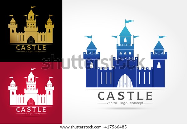 Castle Logo Abstract Isolated Building On Stock Vector (Royalty Free ...