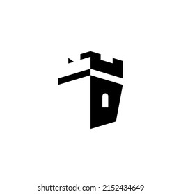Castle Logo Citadel Icon Vector Design Stock Vector (Royalty Free ...