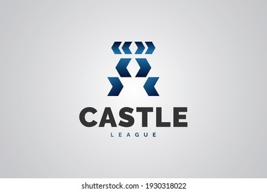 Castle Logo Template Abstract Modern Concept Stock Vector (Royalty Free ...