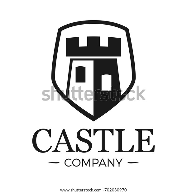 Castle Logo Tower Shield Company Emblem 스톡 벡터(로열티 프리) 702030970 ...