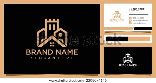 Castle Real Estate Logo Design Inspiration Stock Vector (Royalty Free ...