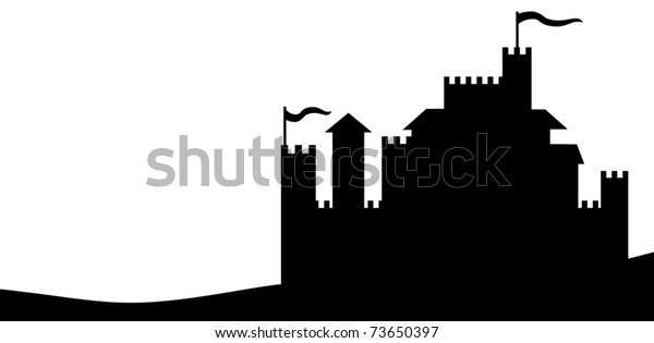 Castle Silhouette Stock Vector (Royalty Free) 73650397