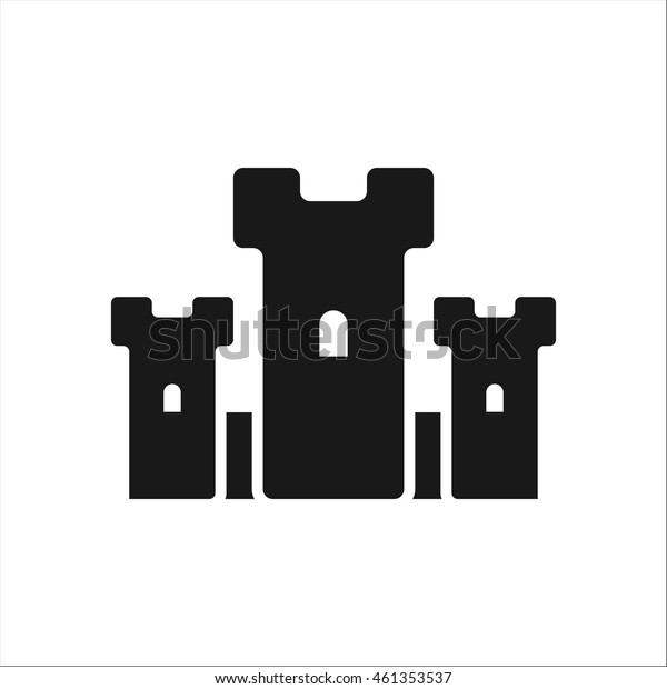 Castle Symbol Sign Simple Icon On Stock Vector (Royalty Free) 461353537 ...