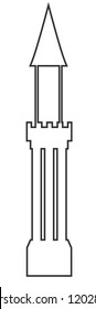 Vector Illustration Watchtower Tower Symbol Graphic Stock Vector ...