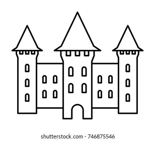 Chillon Castle Switzerland Icon White Isolated 스톡 일러스트 738982102 ...