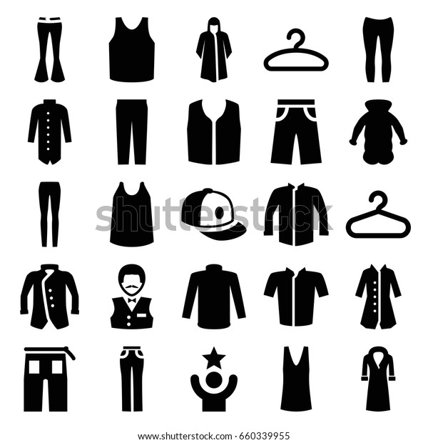 Casual Icons Set Set 25 Casual Stock Vector (Royalty Free) 660339955