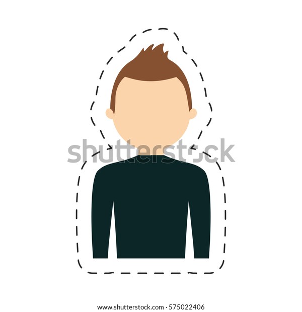 Casual Man Formal Face Icon Vector Stock Vector (Royalty Free ...