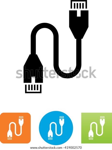 Cat 5 이더넷 케이블 아이콘 스톡 벡터(로열티 프리) 419002570 | Shutterstock