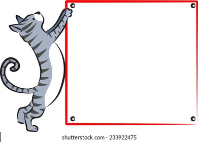 Cat Blank Card Stock Vector (Royalty Free) 233922475 | Shutterstock