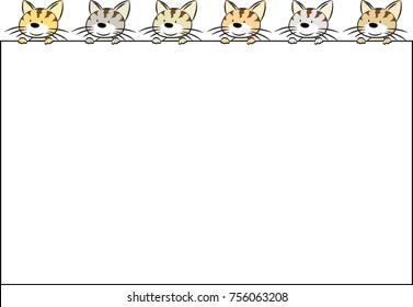 Cat Blank Card Stock Vector (Royalty Free) 756063208 | Shutterstock