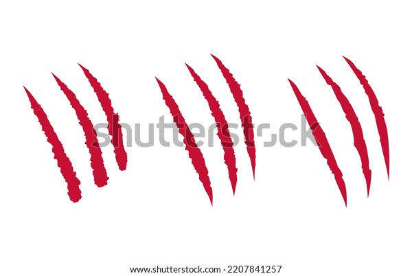 Cat Blood Scratch Set Mark Three Stock Vector (Royalty Free) 2207841257 ...