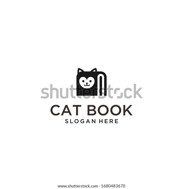 Cat Book Logo Icon Design Vector Stock Vector (Royalty Free) 1680483670 ...