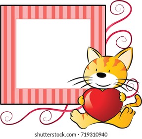 Cat Card Border: vector de stock (libre de regalías) 719310940 ...
