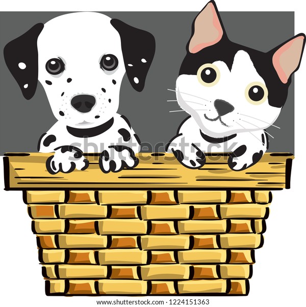 Cat Dog Box Stock Vector (Royalty Free) 1224151363 | Shutterstock