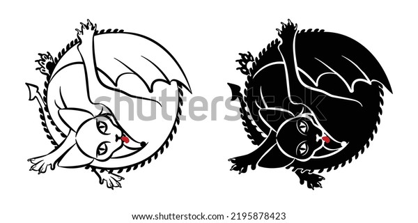 Logo De La Sigilia Del Dragón: vector de stock (libre de regalías ...