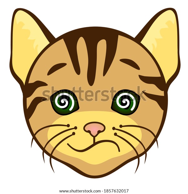 Cat Emoticon Expressing Confusion Funny Confused Stock Vector (Royalty ...