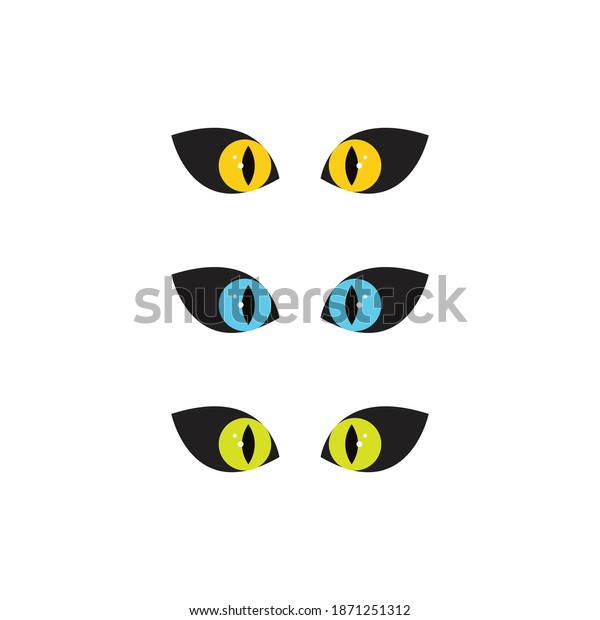 Cat Eye Logo Design Icon Stock Vector (Royalty Free) 1871251312 ...