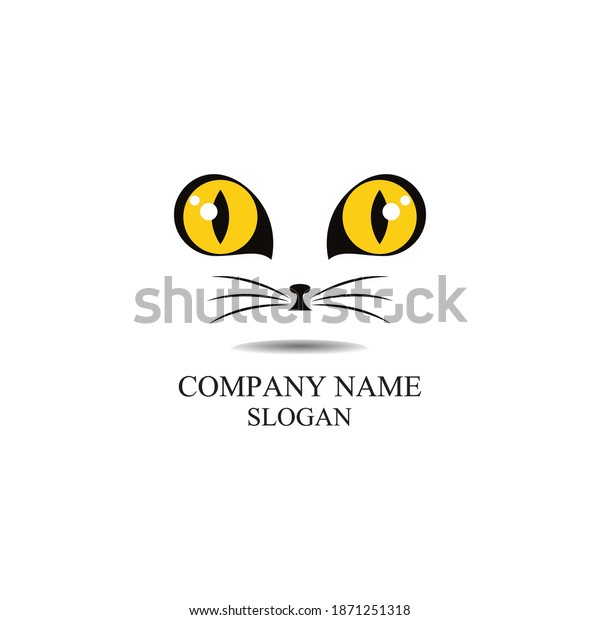 Cat Eye Logo Design Icon Stock Vector (Royalty Free) 1871251318