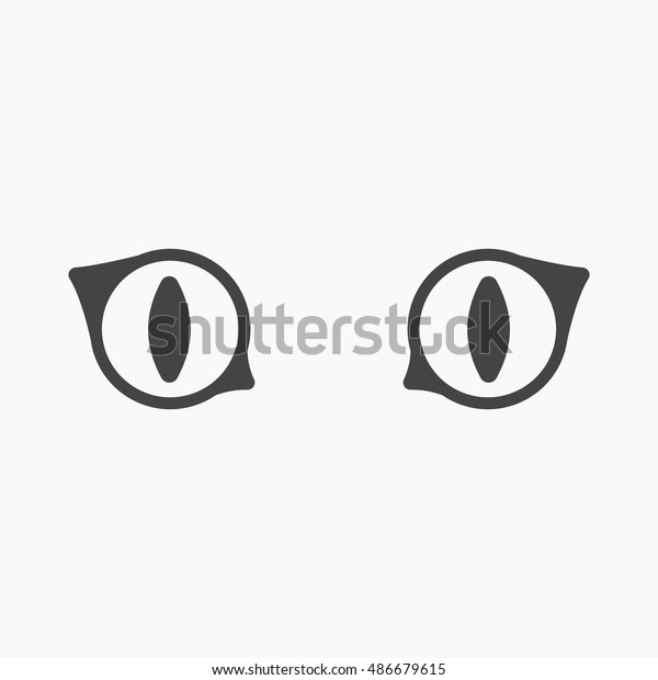 Cat Eyes Icon Vector Illustration Web Stock Vector (Royalty Free) 486679615