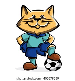 Cat Football Player Stock Vector (Royalty Free) 403879369