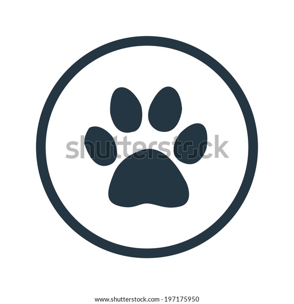 Cat Footprint Stock Vector (Royalty Free) 197175950