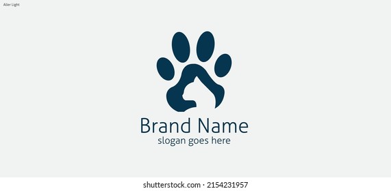 Cat Footprint Logo Design Concepts Stock Vector (Royalty Free ...