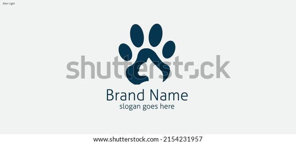 Cat Footprint Logo Design Concepts Stock Vector (Royalty Free ...