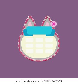 Cat Game Ui Red User Interface Stock Vector (Royalty Free) 1883762449 ...