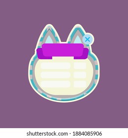 Cat Game Ui Purple User Interface Stock Vector (Royalty Free) 1884395281