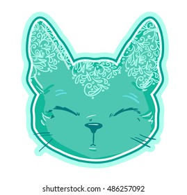 Cat Head Design Vector Illustration Stock Vector (Royalty Free ...