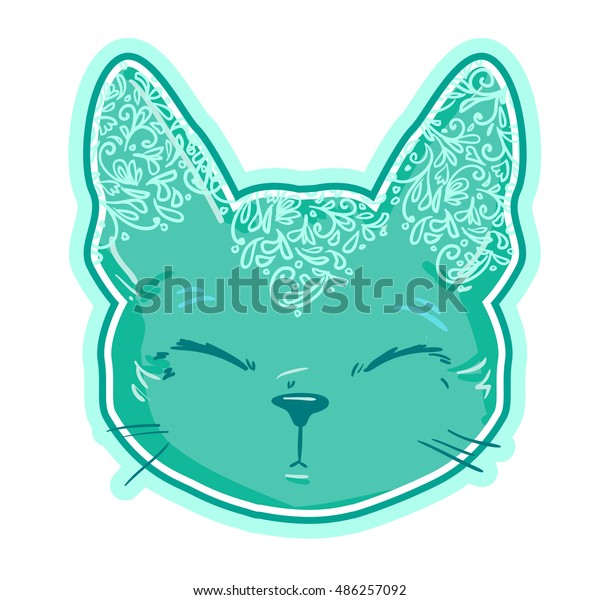 Cat Head Design Vector Illustration Stock Vector (Royalty Free ...