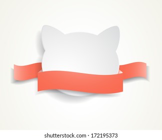Cat Head Signeps 10 Vector Illustration Stock Vector (Royalty Free ...