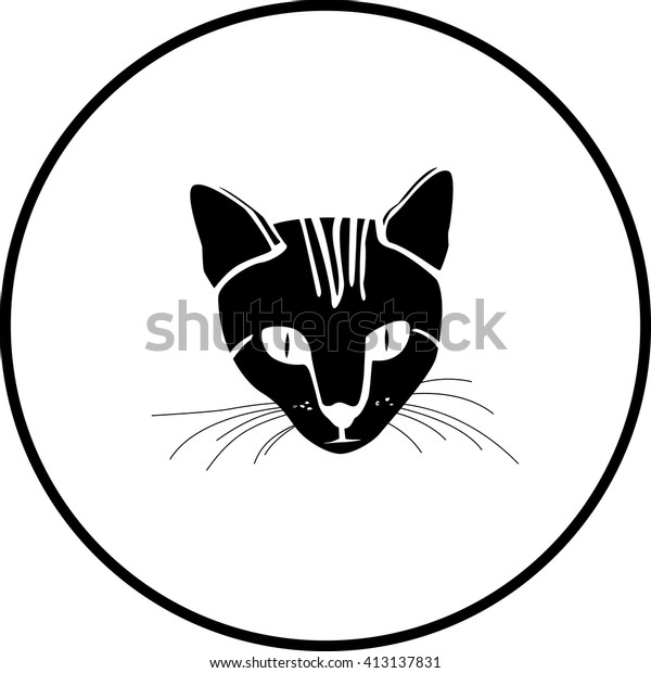 Cat Head Symbol Stock Vector (Royalty Free) 413137831 | Shutterstock