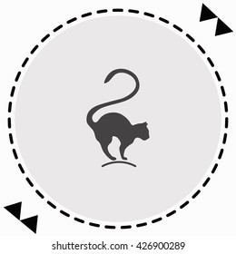 Cat Icon Flat Design Isolated Illustration Stock Vector (Royalty Free ...