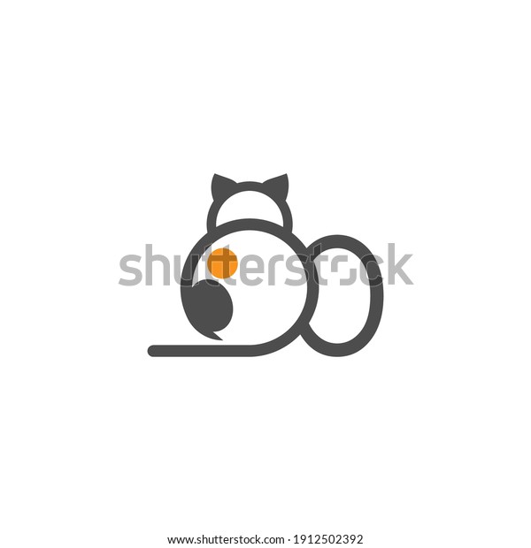 Cat Icon Logo Letter O Template Stock Vector (Royalty Free) 1912502392 ...