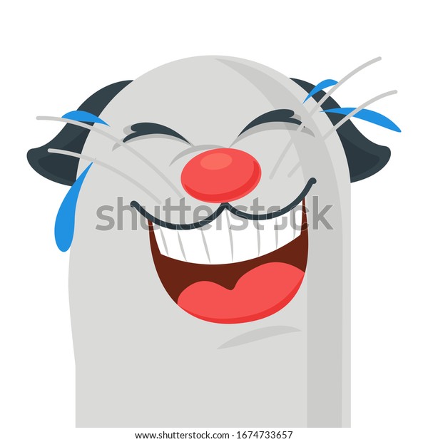 Cat Laughs Out Loud Tears Doodle Stock Vector (Royalty Free) 1674733657 ...