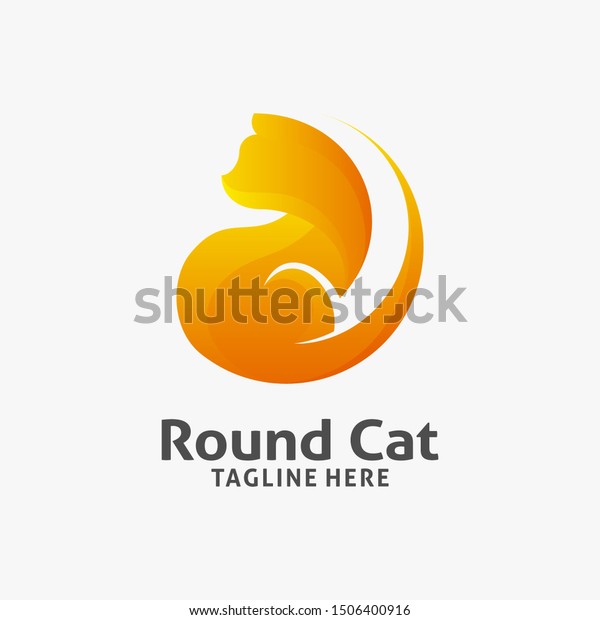 Cat Logo Design Circle Concept Stock Vector (Royalty Free) 1506400916 ...