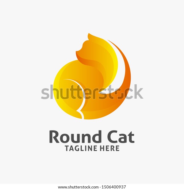 Cat Logo Design Circle Concept Stock Vector (Royalty Free) 1506400937 ...
