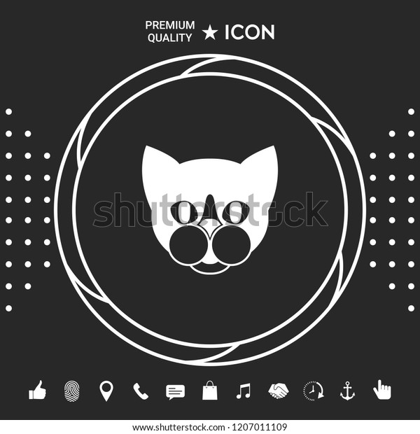 Cat Logo Protect Sign Icon Stock Vector (Royalty Free) 1207011109 ...