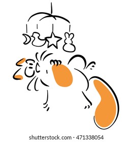 Cat Lying On His Back Looks Stock Vector (Royalty Free) 471338054 ...