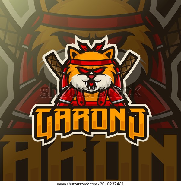 Cat Mascot Esport Logo Template Perfect Stock Vector (Royalty Free ...