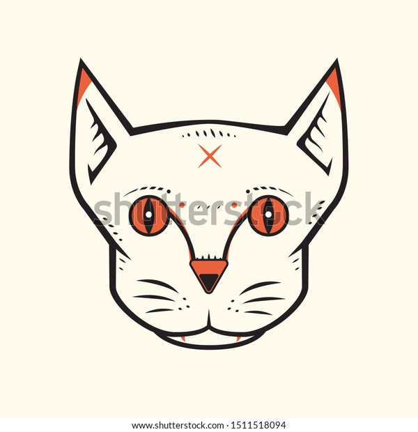 Cat Mask Designvector Illustration Stock Vector (Royalty Free ...
